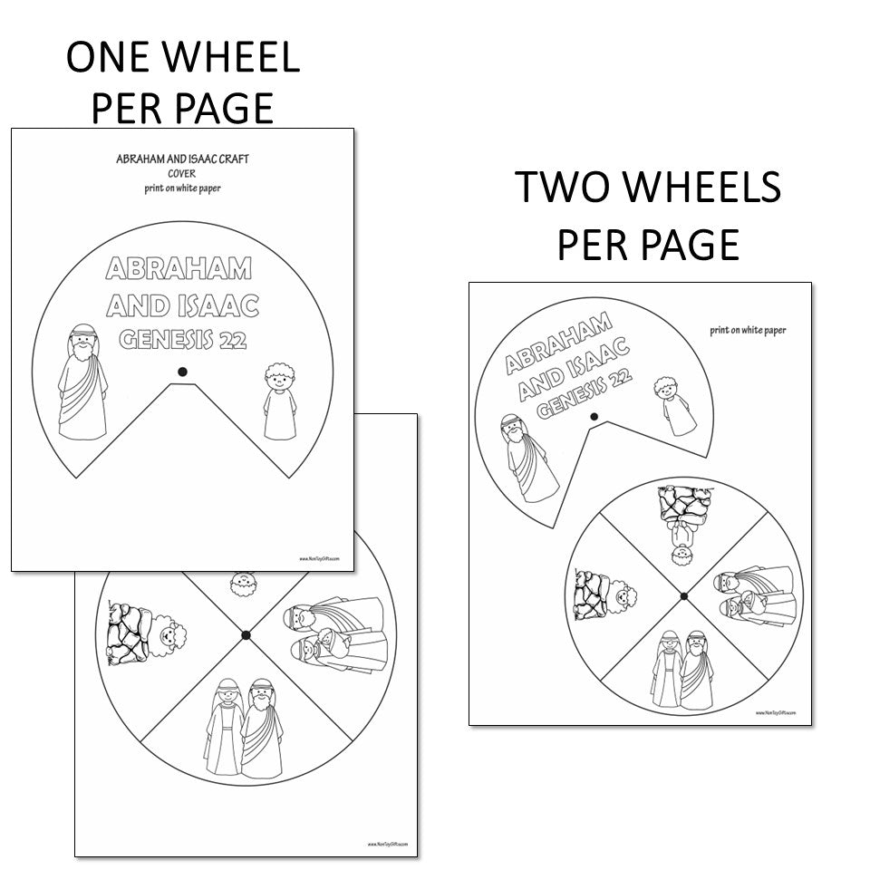 Abraham and Isaac Spinner Craft Printable – Genesis 22 Bible Story Act ...