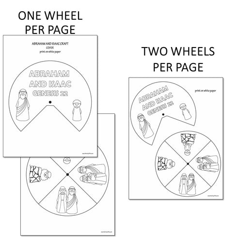 Abraham and Isaac Spinner Craft Printable – Genesis 22 Bible Story Act ...