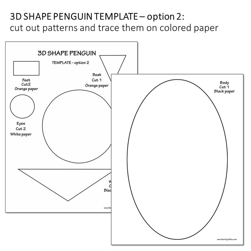 3D Shape Penguin Craft – Non-Toy Gifts