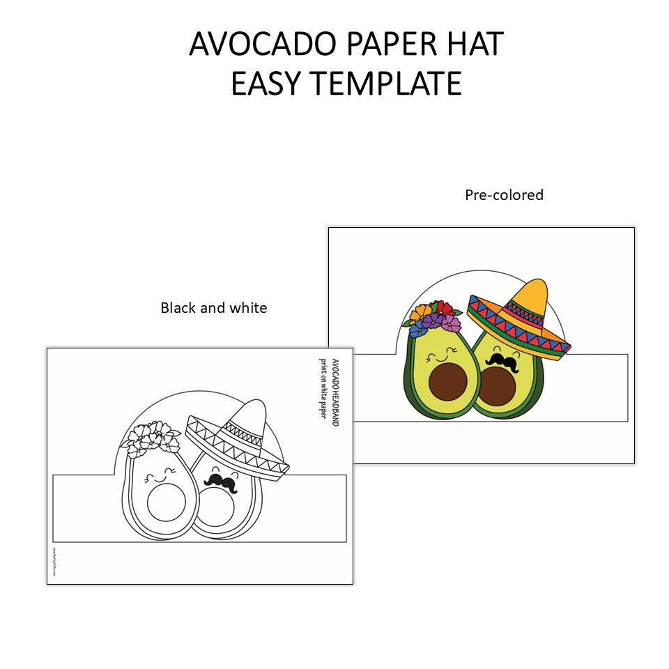 Avocado Paper Hat - Mexican Fiesta Craft – Non-Toy Gifts