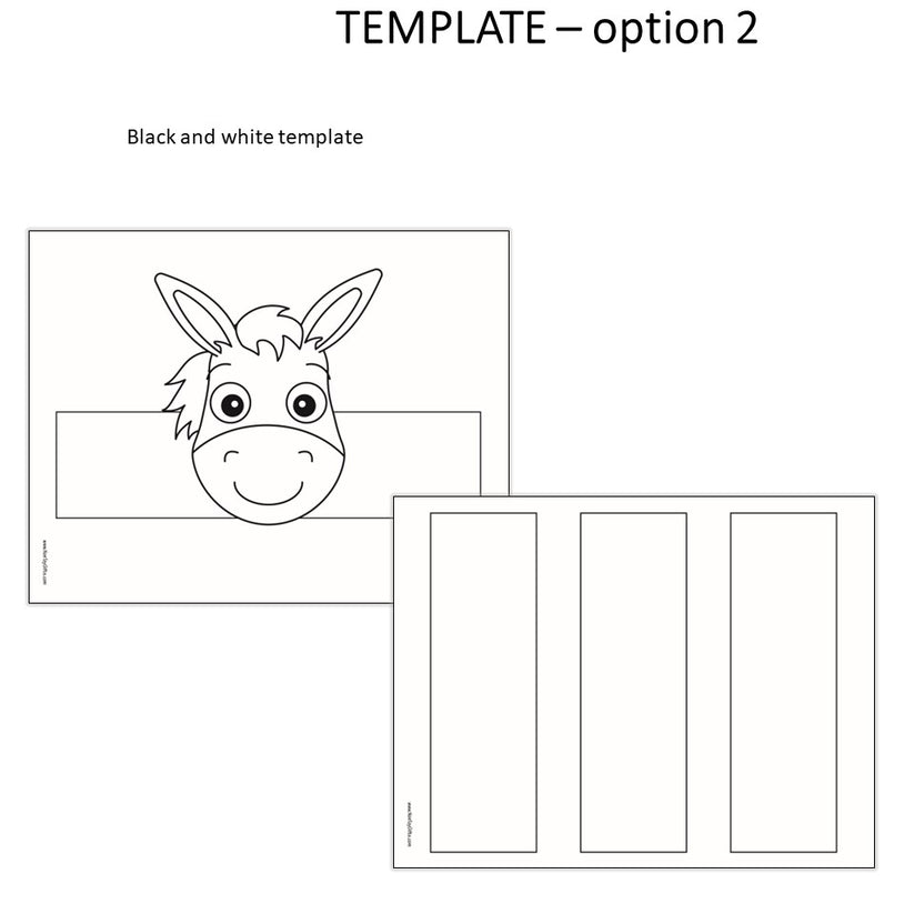 Donkey Paper Hat - Farm Animal Coloring Crown – Non-Toy Gifts