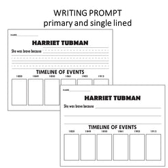 Harriet Tubman Craft and Writing Activity with Timeline – Non-Toy Gifts