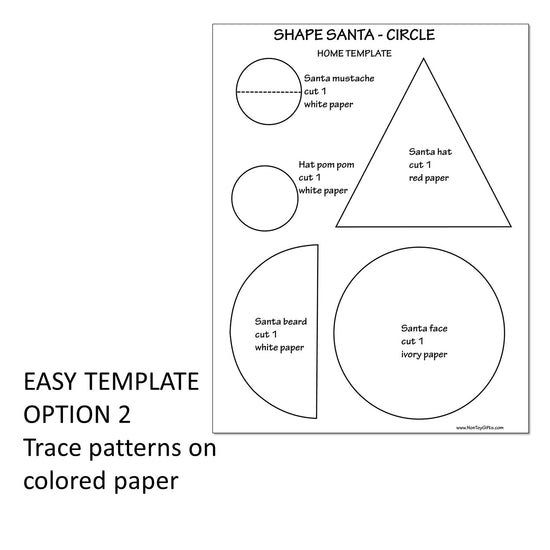 Shape Santa Craft - 4 Shapes – Non-Toy Gifts