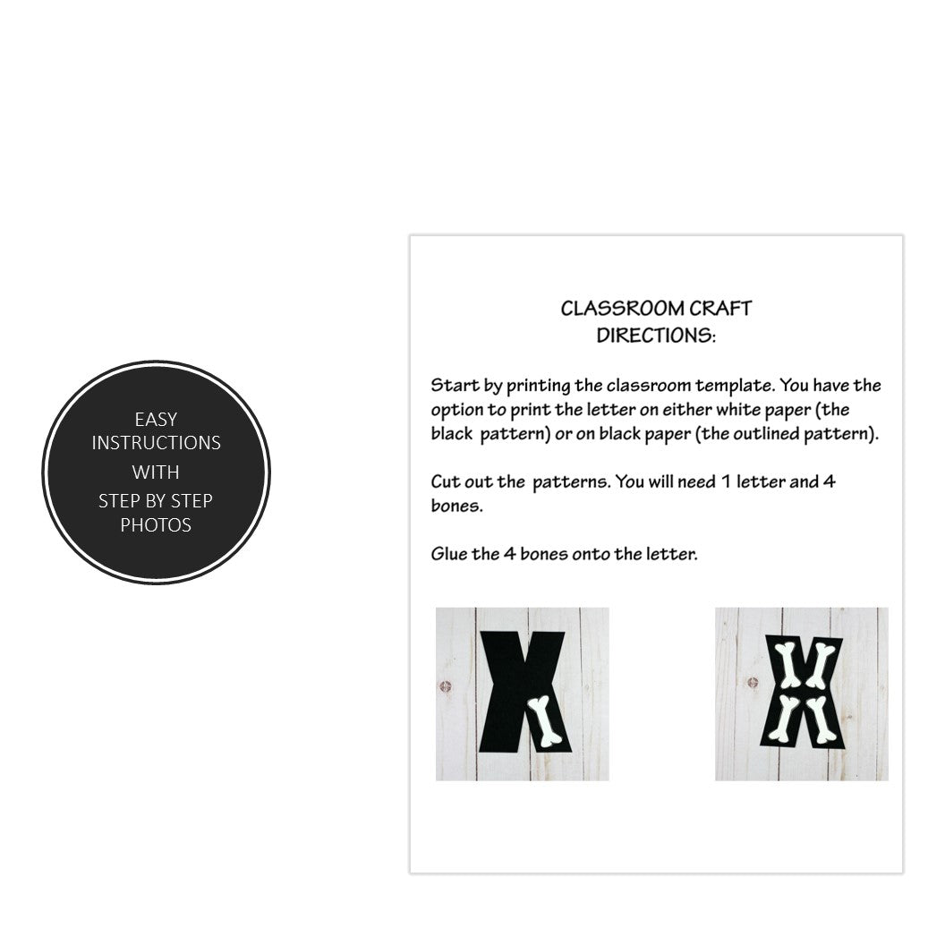 Letter X Craft - X is for X-ray- Uppercase Letter X – Non-Toy Gifts