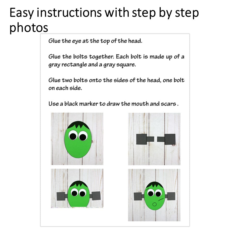 Shape Halloween Frankenstein Craft – Non-Toy Gifts