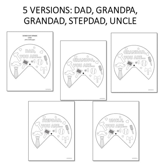 Father's Day Coloring Spinner Wheel Craft – Non-Toy Gifts