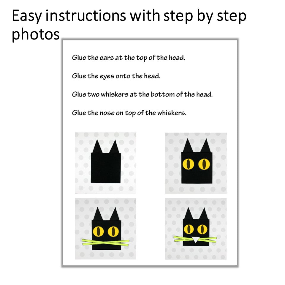 Shape Halloween Black Cat Craft – Non-Toy Gifts