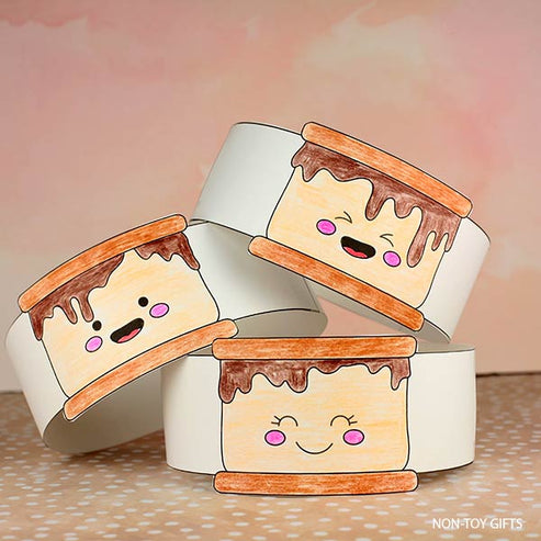 Smores Paper Hat - Summer Camping Craft Printable – Non-Toy Gifts