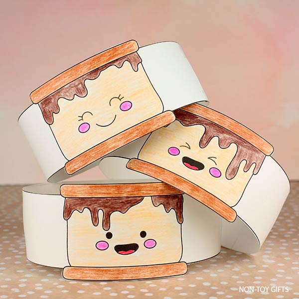 Smores Paper Hat - Summer Camping Craft Printable – Non-Toy Gifts