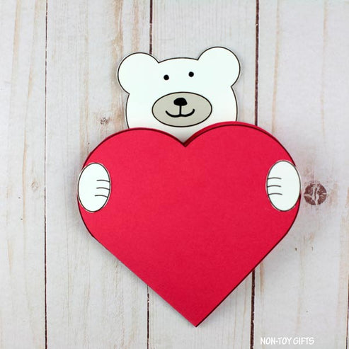 Valentine's Day Heart Bear Card – Non-Toy Gifts