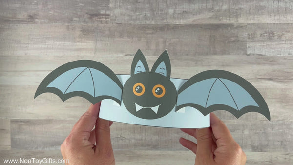 Bat Paper Hat - Halloween Coloring Crown – Non-Toy Gifts
