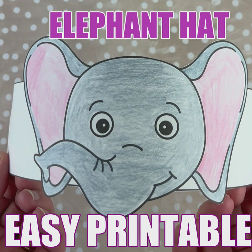 Elephant Headband - Animal Paper Hat – Non-Toy Gifts