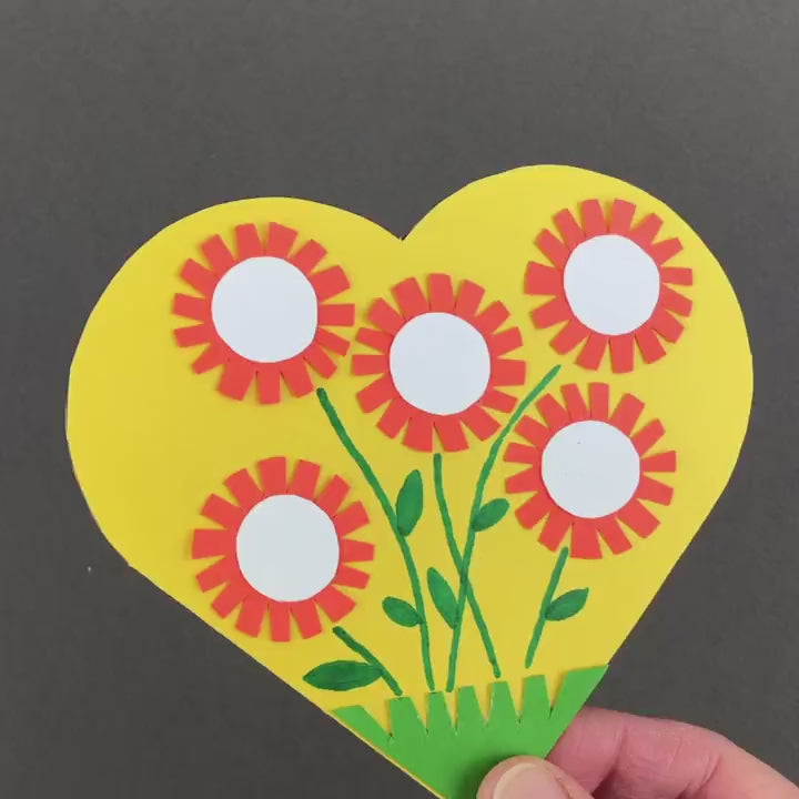 Mother's Day Heart Flower Card – Non-Toy Gifts