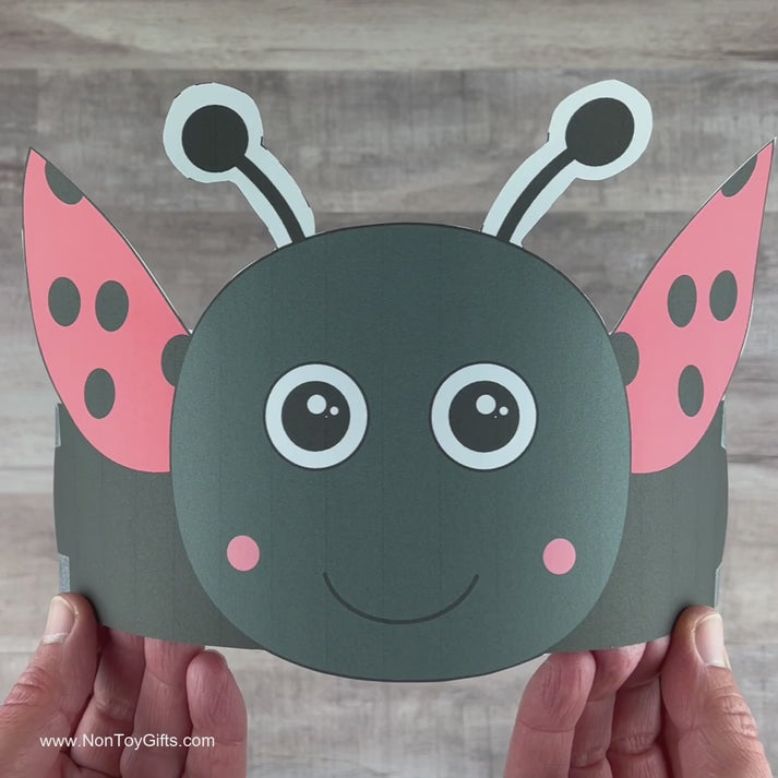 Ladybug Headband - Insect Paper Hat - Spring Coloring Crown Activity ...