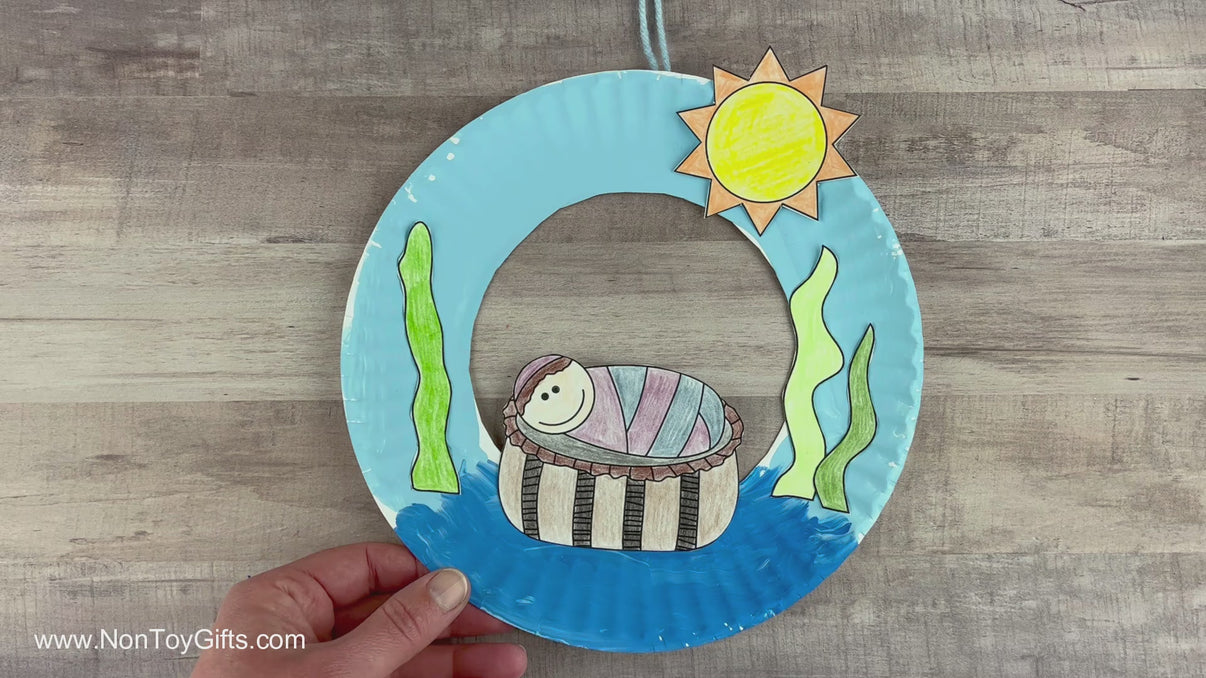 Baby Moses - Paper Plate Wreath Craft – Non-Toy Gifts