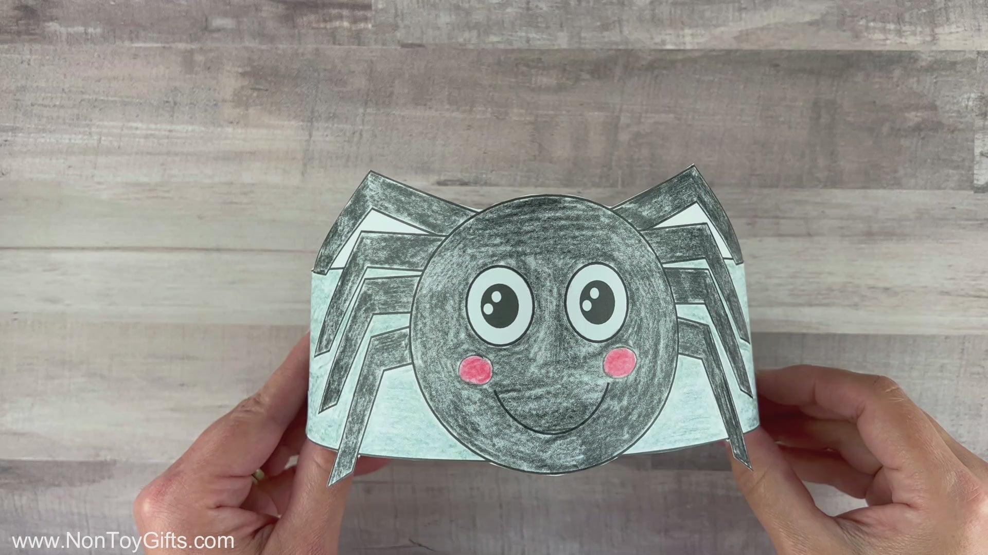 Spider Paper Hat - Halloween Coloring Crown – Non-Toy Gifts