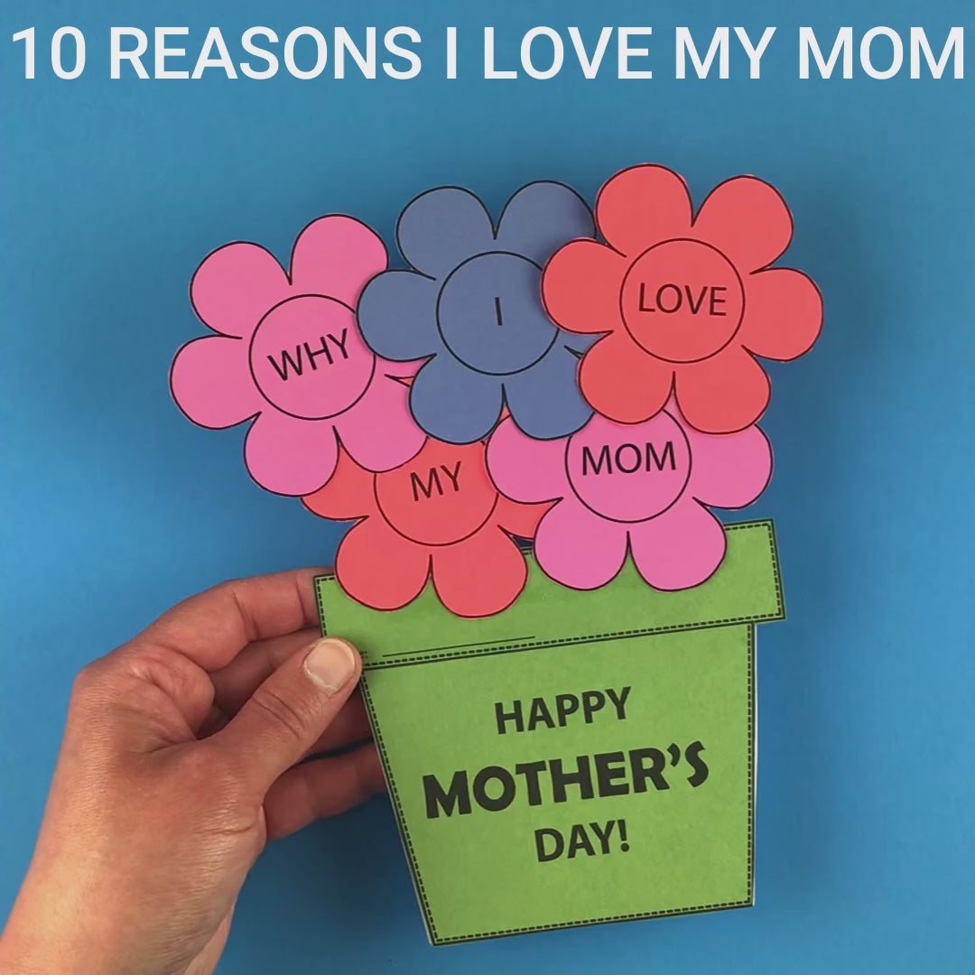 10 Reasons I Love My Mom / Mum - Mother's Day Craft for Kids – Non-Toy ...