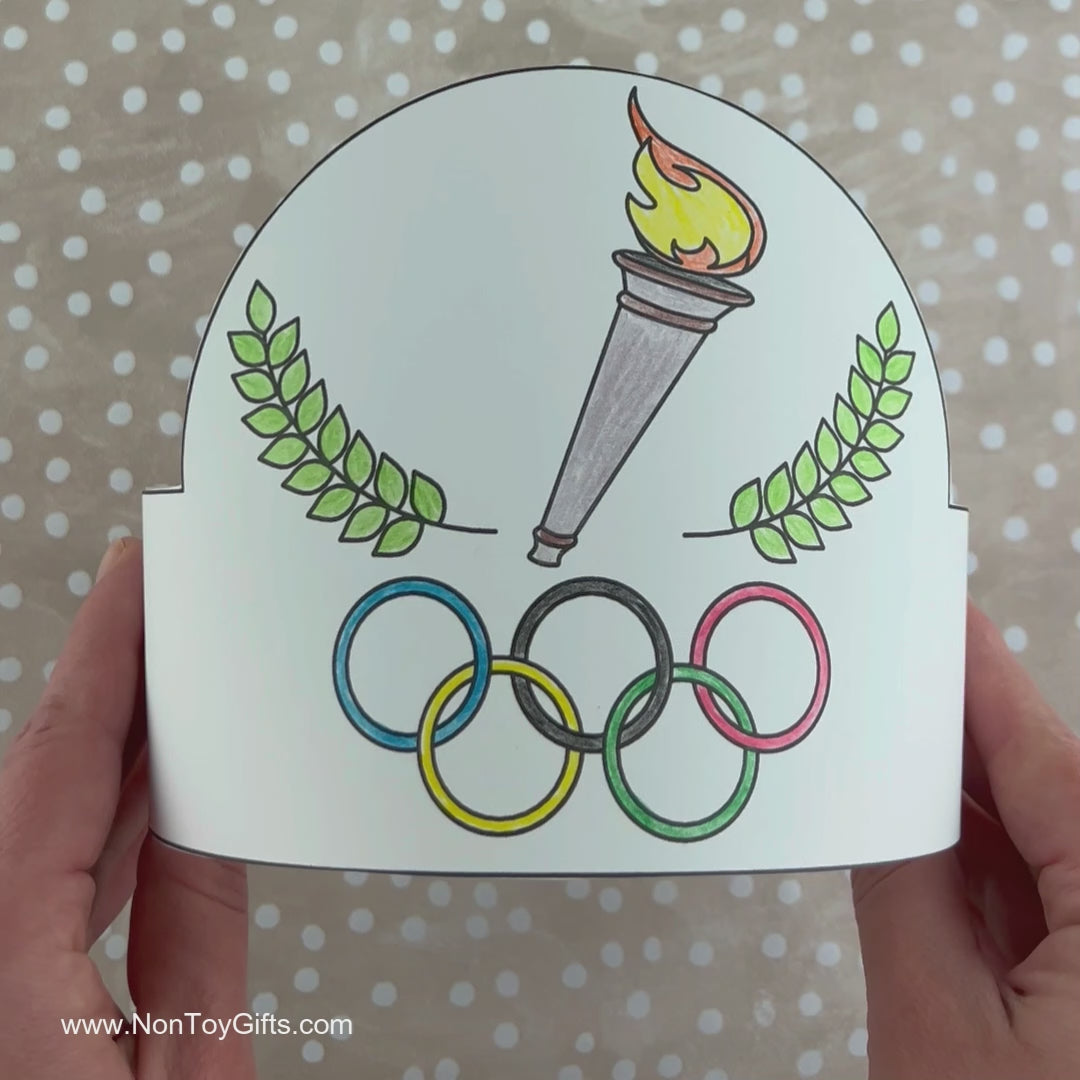 DIY 2026 Winter Olympics Paper Hat 1 – Non-Toy Gifts