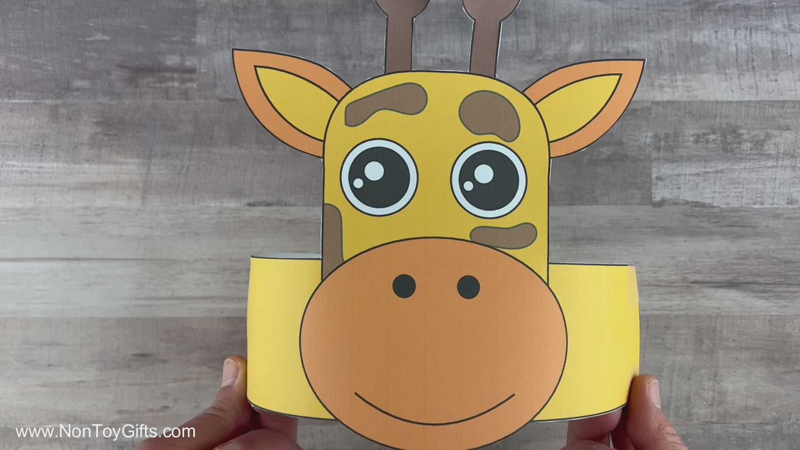 Giraffe Paper Hat- Zoo Animal Coloring Crown - Jungle Animal Headband ...