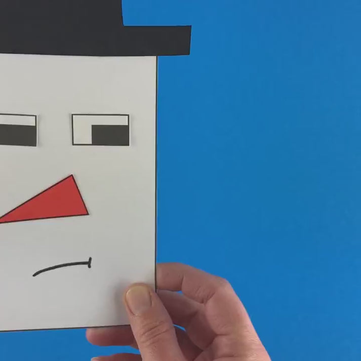 Shape Snowman Craft - Winter Snowman Craft – Non-Toy Gifts