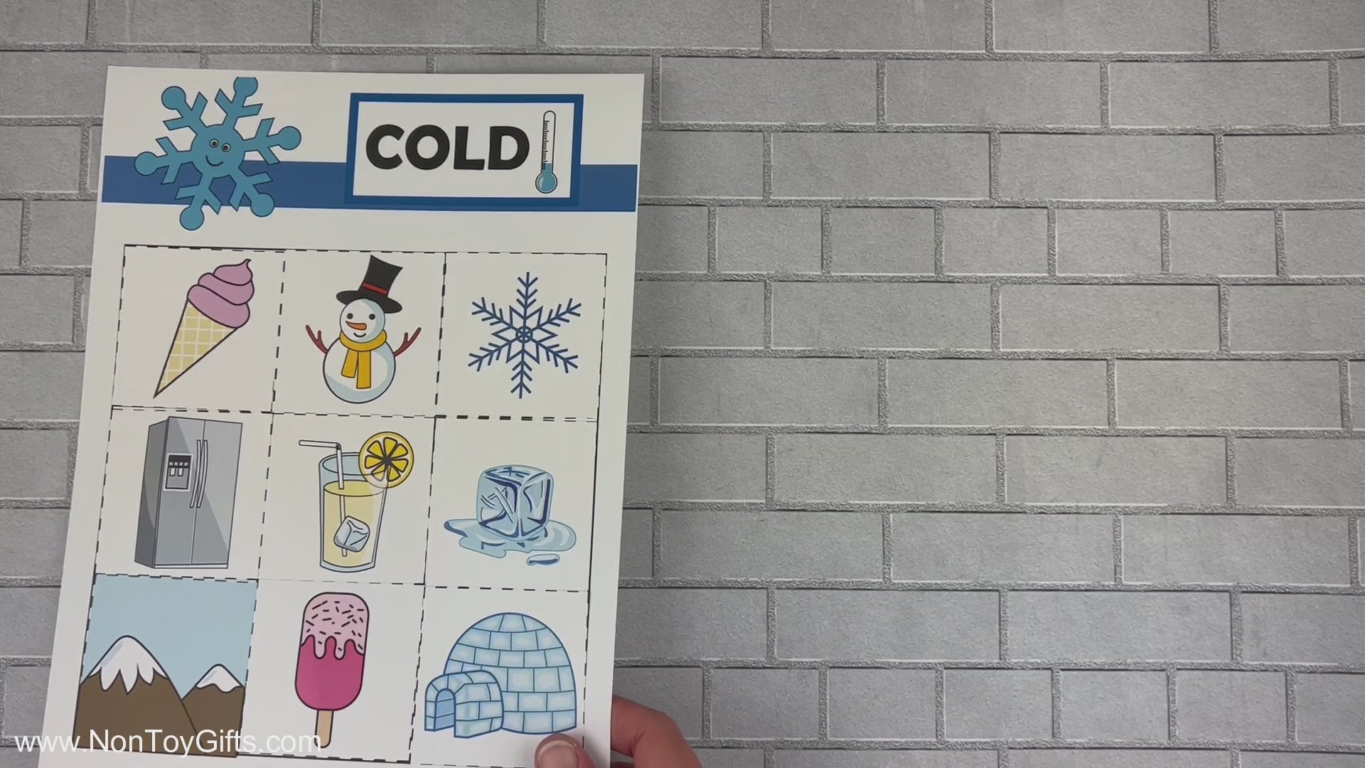 Hot and Cold Sorting Activity – Non-Toy Gifts