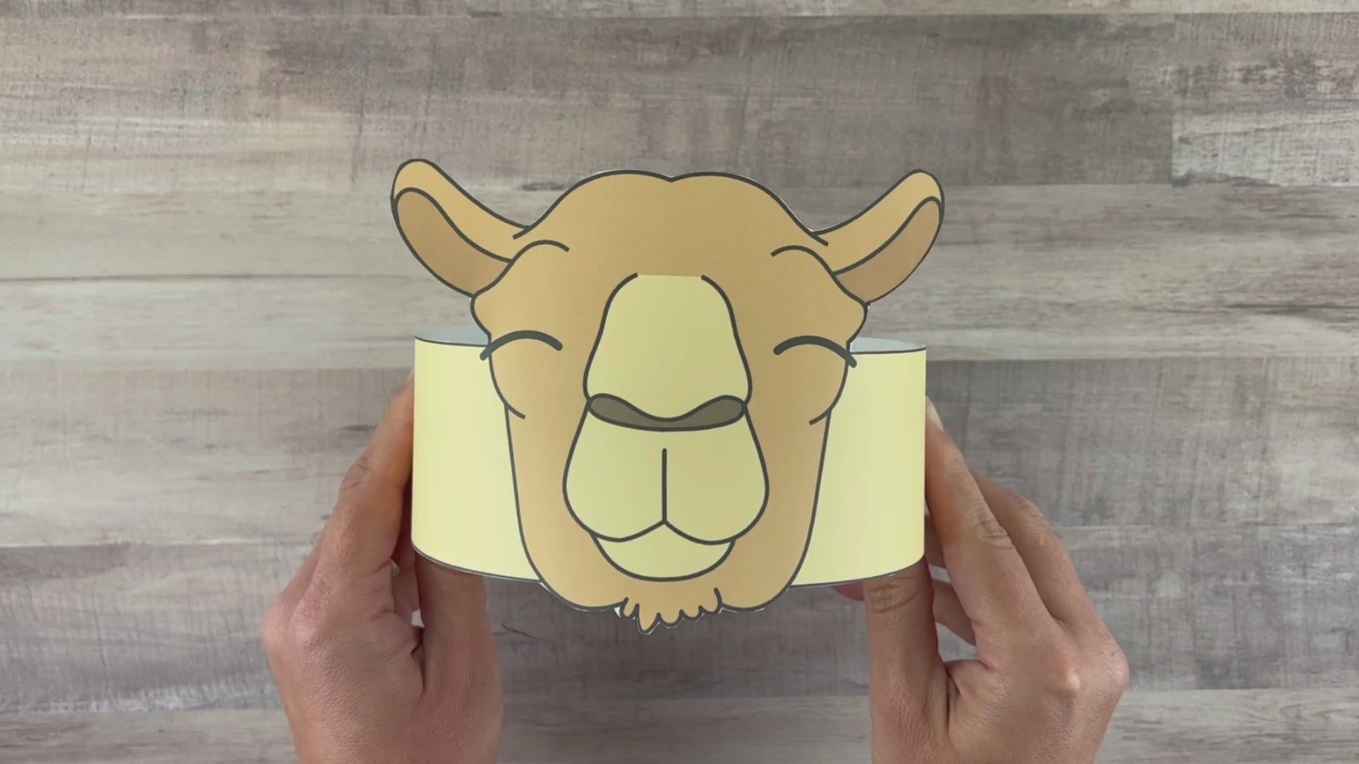 Camel Paper Hat Craft - Desert Animal Coloring Crown – Non-Toy Gifts