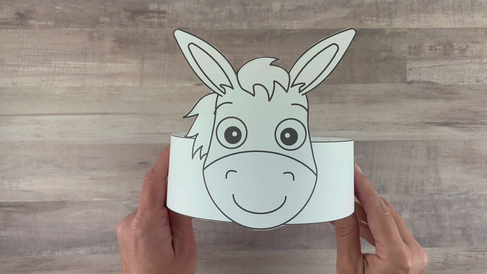 Donkey Paper Hat - Farm Animal Coloring Crown – Non-Toy Gifts