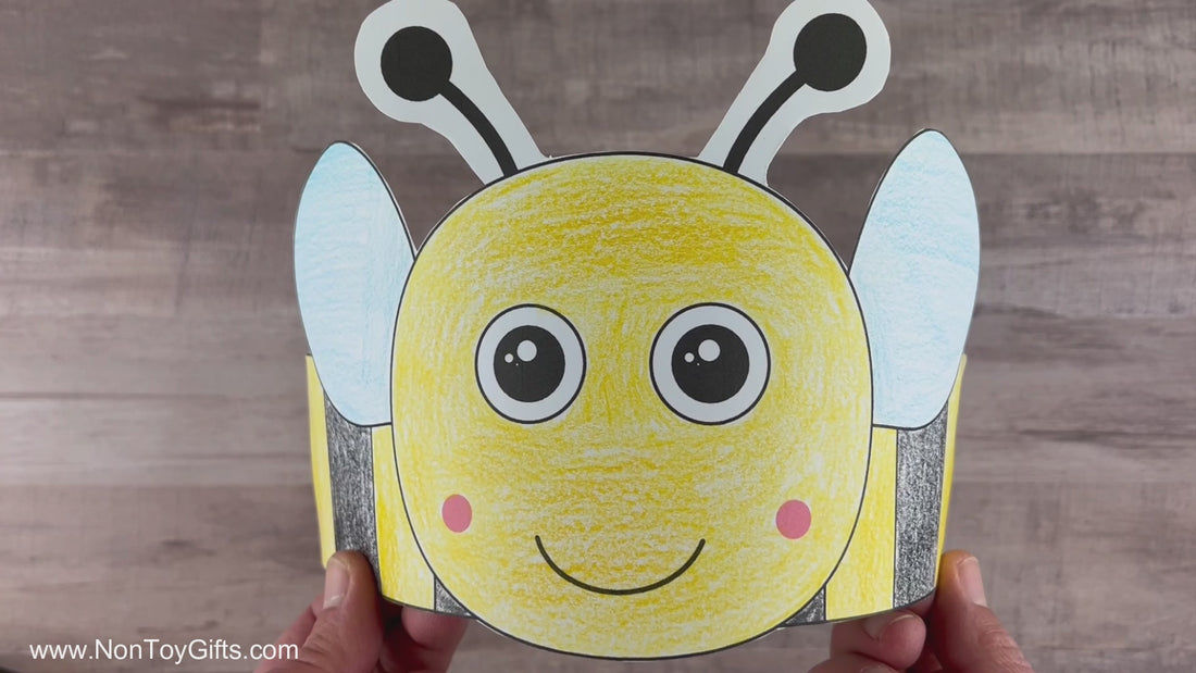 Bee Headband - Insect Paper Hat - Spring Coloring Crown Activity – Non ...
