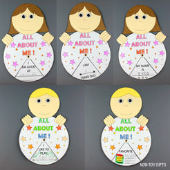 All About Me Spinner Craft – Back to School Printable for Kindergarten ...