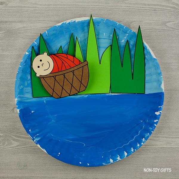 Baby Moses Craft - Bible Story - Paper Plate Interactive Craft – Non ...