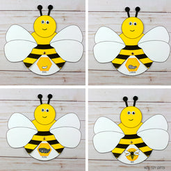 Spring Life Cycle 4-Craft Bundle: Bee, Butterfly, Frog and Bird Spinne ...