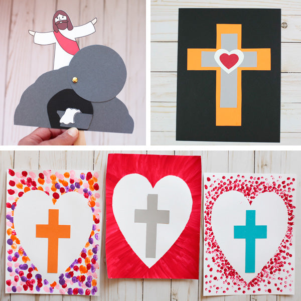Easter Religious 3-Craft Bundle : He Is Risen and Cross Crafts – Non ...