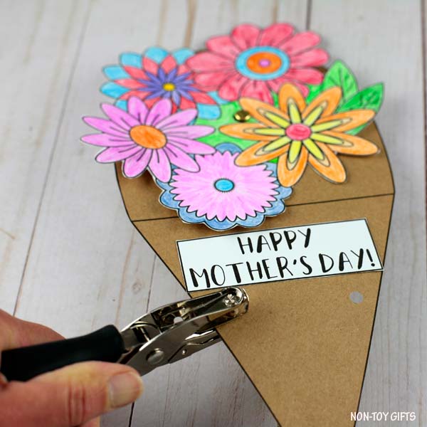 Mother's Day Flower Bouquet Spinner Coloring Craft – Non-Toy Gifts