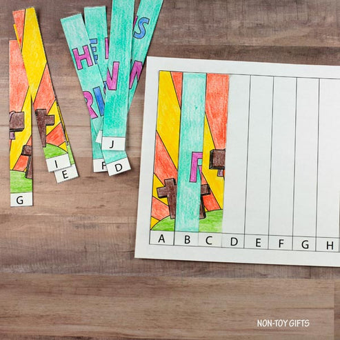 He Is Risen Agamograph - Easter Sunday School - Coloring Craft - Art A ...