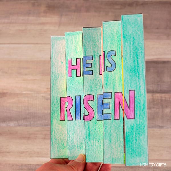 He Is Risen Agamograph - Easter Sunday School - Coloring Craft - Art A ...