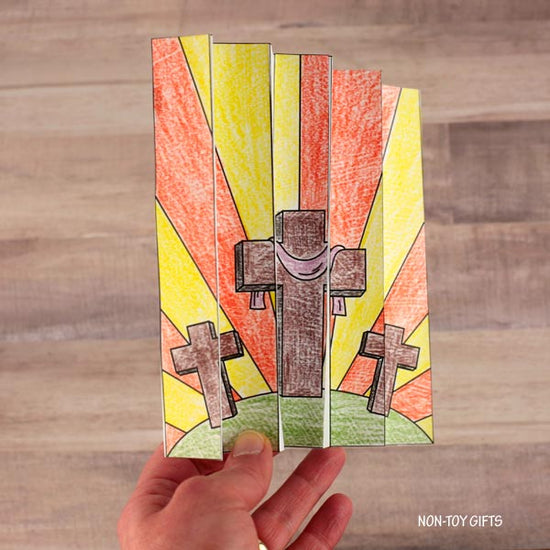 He Is Risen Agamograph - Easter Sunday School - Coloring Craft - Art A ...