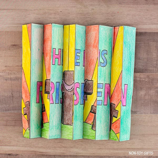 He Is Risen Agamograph - Easter Sunday School - Coloring Craft - Art A ...