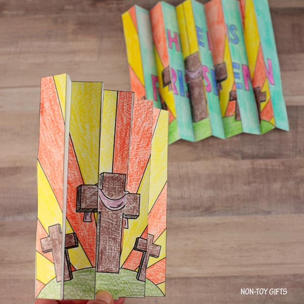 He Is Risen Agamograph - Easter Sunday School - Coloring Craft - Art A ...