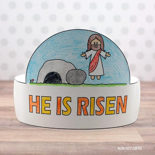 He Is Risen Headband 1 - Easter Religious Craft - Coloring Activity ...