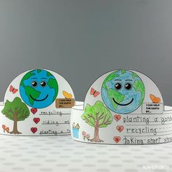 Earth Day Hat - I Can Help The Earth Coloring Crown Craft – Non-Toy Gifts