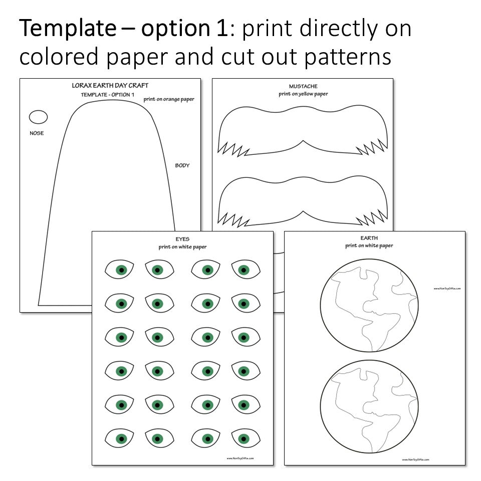 Lorax Earth Day Handprint Craft for Kids – Non-Toy Gifts