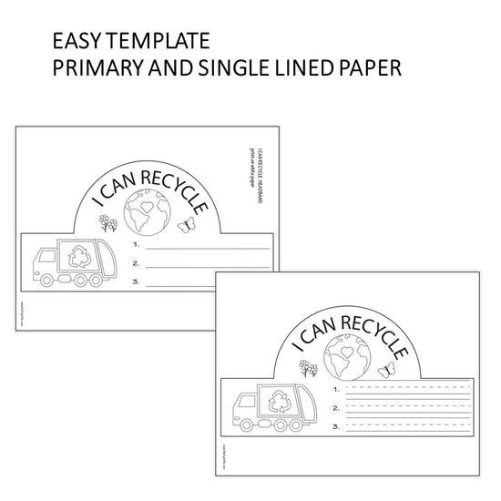 I Can Recycle Paper Hat - Earth Day Coloring Crown – Non-Toy Gifts