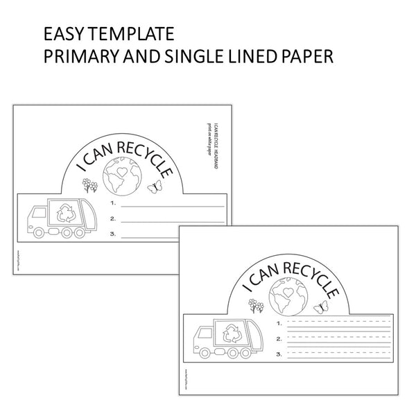 I Can Recycle Paper Hat - Earth Day Coloring Crown – Non-Toy Gifts