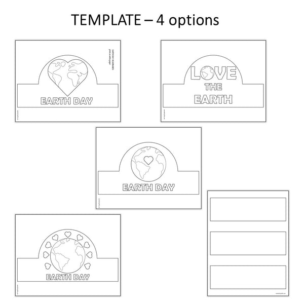 Earth Day Paper Hats - Coloring Crown Craft - Kids Headbands – Non-Toy ...