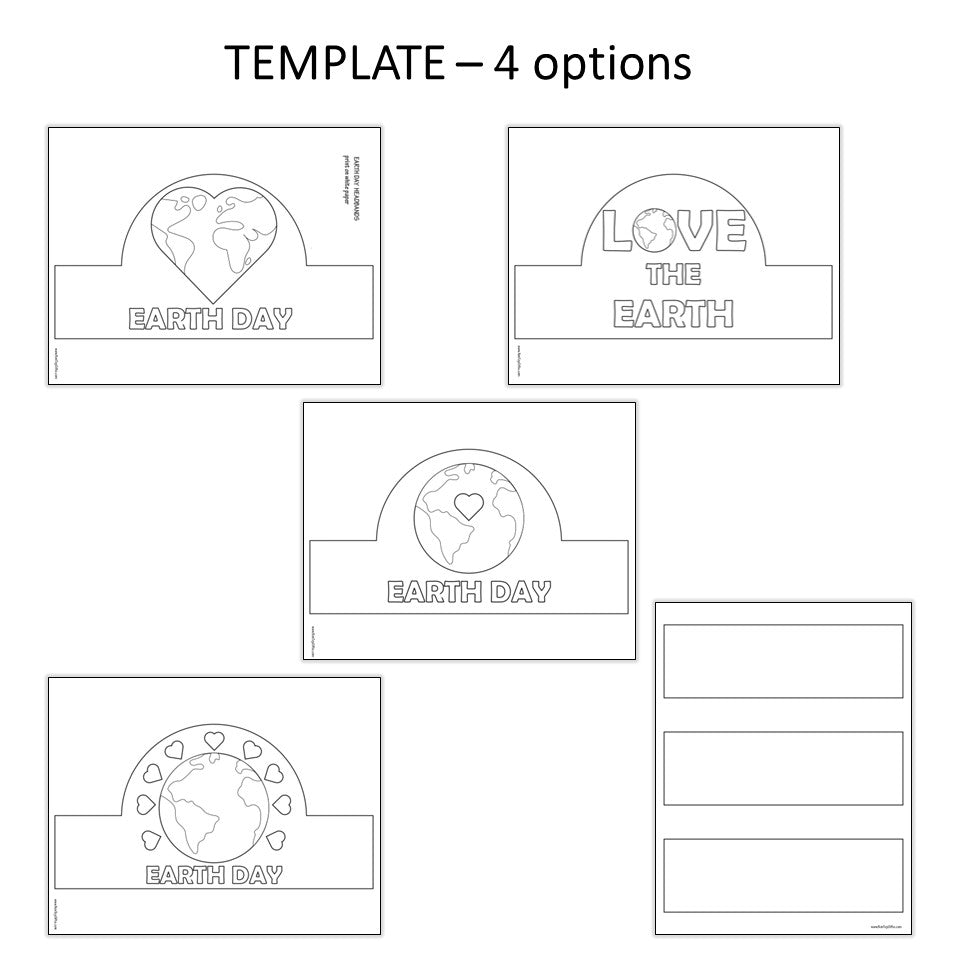 Earth Day Paper Hats - Coloring Crown Craft - Kids Headbands – Non-Toy ...