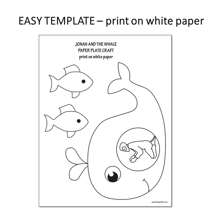 Jonah and the Whale Craft - Paper Plate Bible Craft - Coloring Craft ...