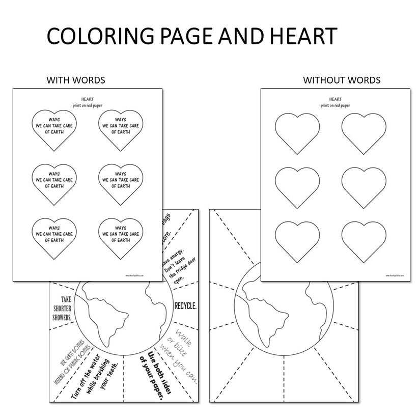 Earth Day Coloring Page - How To Take Care Of Earth Activity – Non-Toy ...