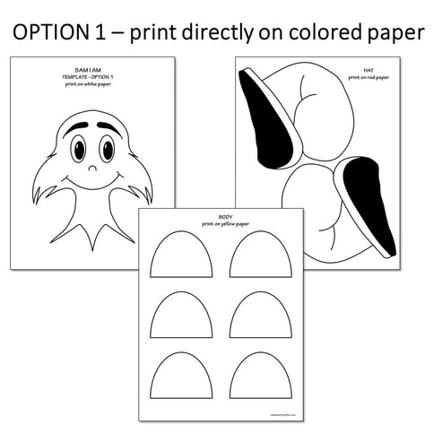 Sam I Am Craft for Kids - Dr. Seuss Craft Template – Non-Toy Gifts