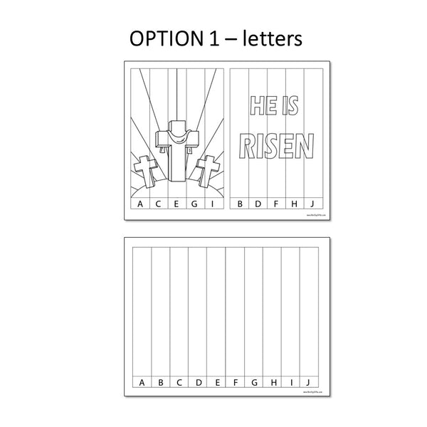 He Is Risen Agamograph - Easter Sunday School - Coloring Craft - Art A ...