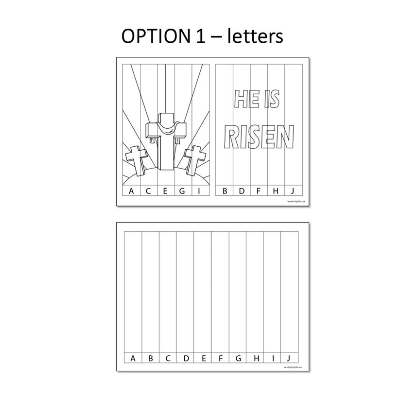 He Is Risen Agamograph - Easter Sunday School - Coloring Craft - Art A ...